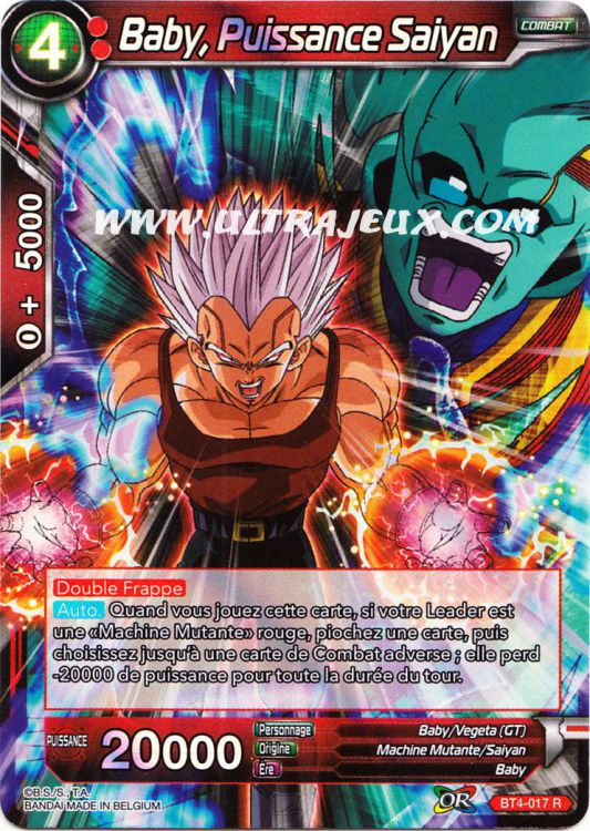 Baby, puissance saiyan (BT4-017) - Carte Dragon Ball Super Serie 4 - B