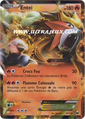 UltraJeux - Entei Ex (13/108) [Carte Pokémon Cartes à l'Unité Français]