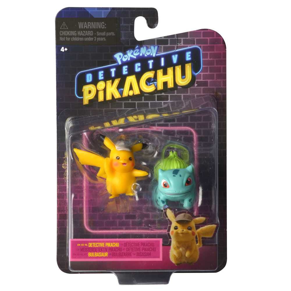 Figurines Détective Pikachu - Pikachu et Bulbizarre Pokémon - UltraJeux