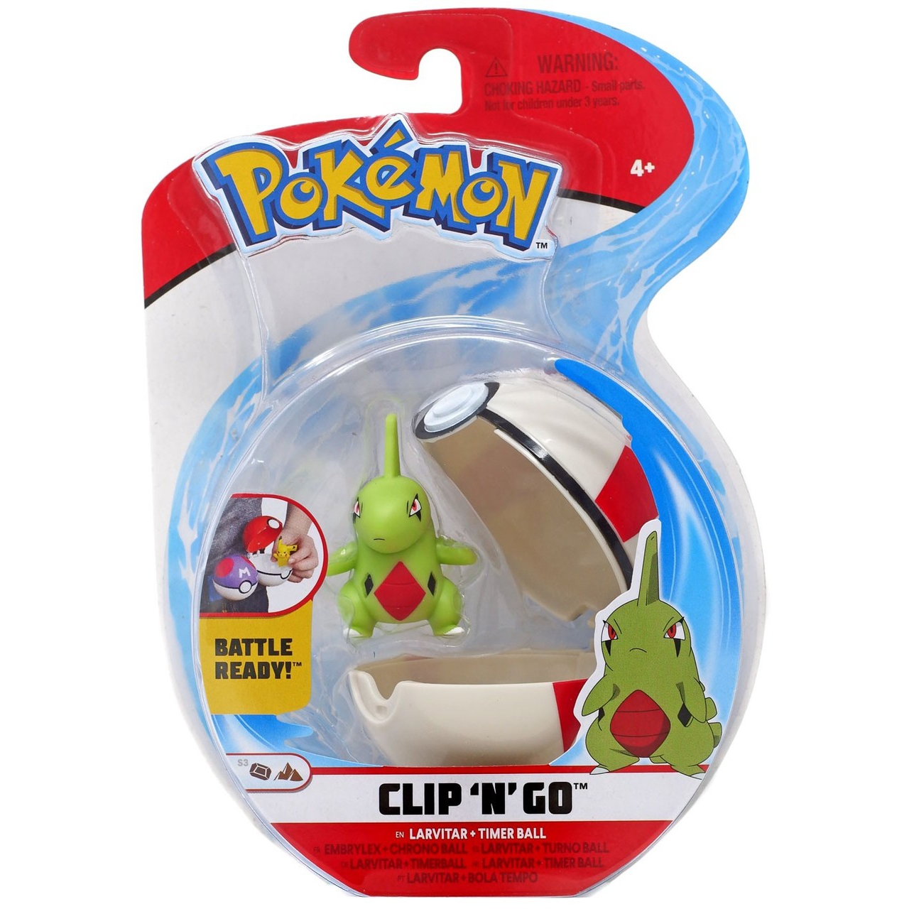 Clip'n Go Poké Ball Série 3 - Embrylex + Chrono Ball - Jeux de Figurin