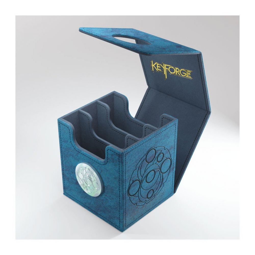 Boite de Rangement Deck Box Keyforge - Vault Bleu KeyForge - UltraJeux
