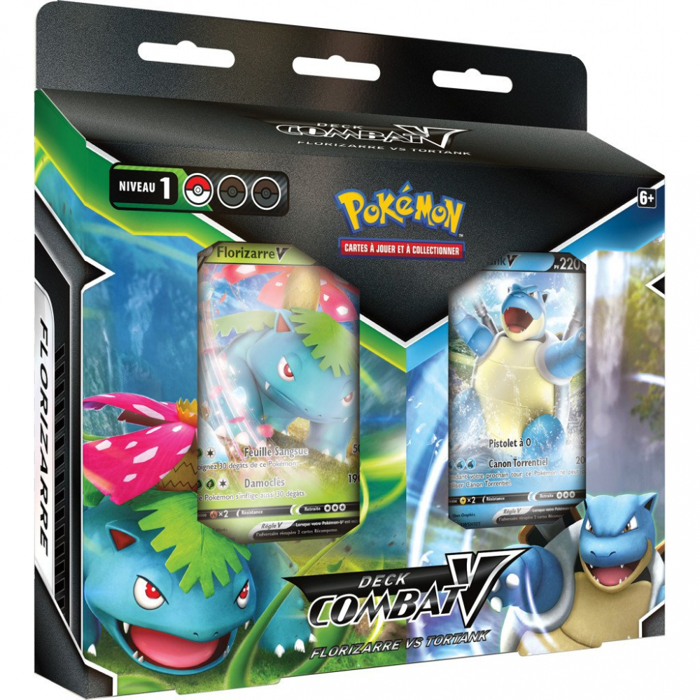 Pokémon Deck de Combat V - Florizarre VS Tortank - Cartes à Collection
