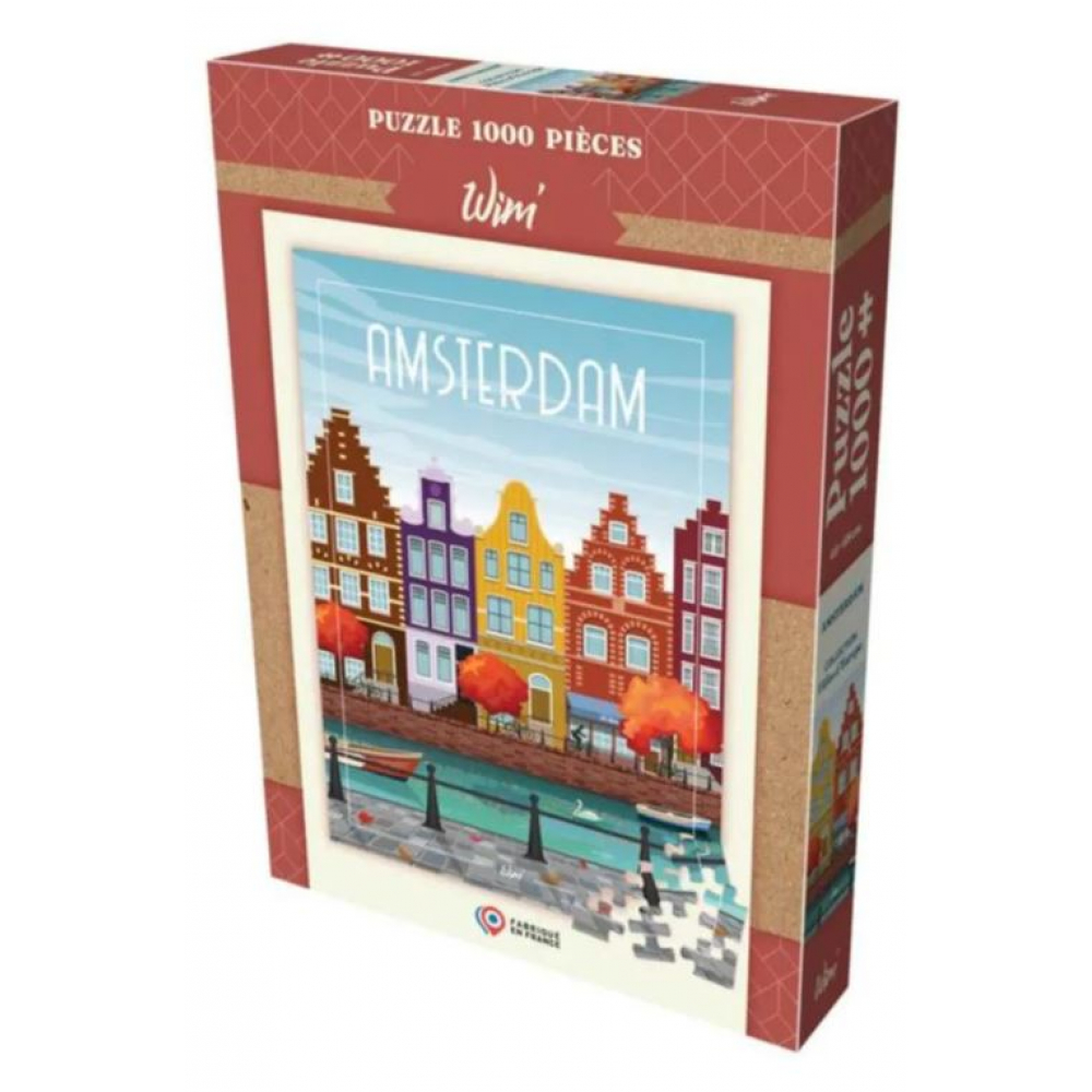 Puzzle Wim - Amsterdam - 1000 Pièces Réflexion - UltraJeux