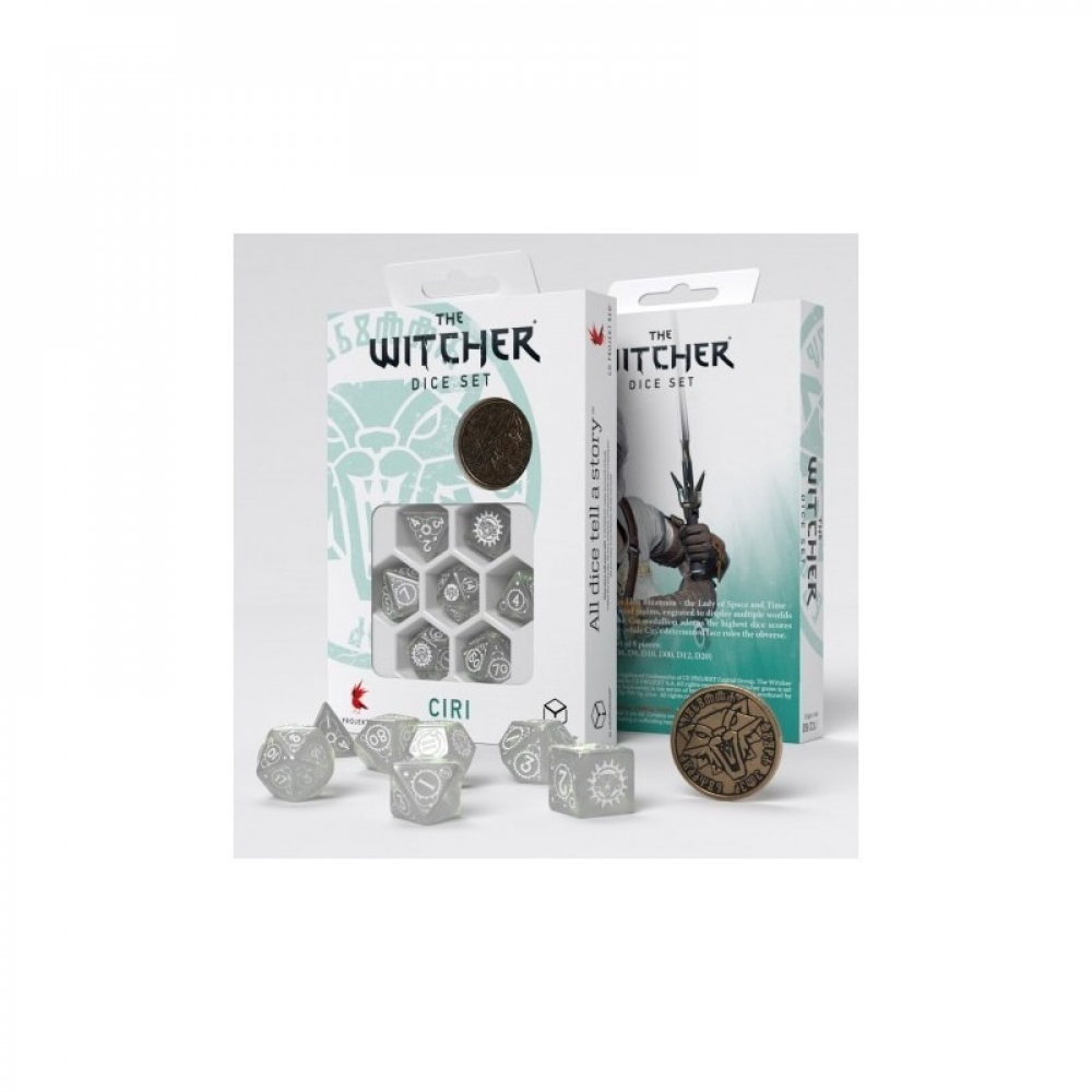 Dés et Gemmes Set de Dés The Witcher - Ciri, La Dame de l'Espace et du