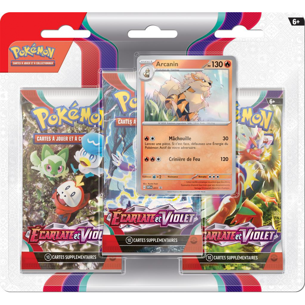 Coffret Tripack 3 Boosters - EV01 Ecarlate et Violet - Arcanin Pokémon ...
