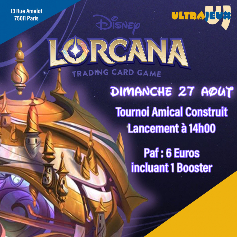 Lorcana Tournoi Construit Lorcana - 27 Août 2023 à 14h00 - Bastille
