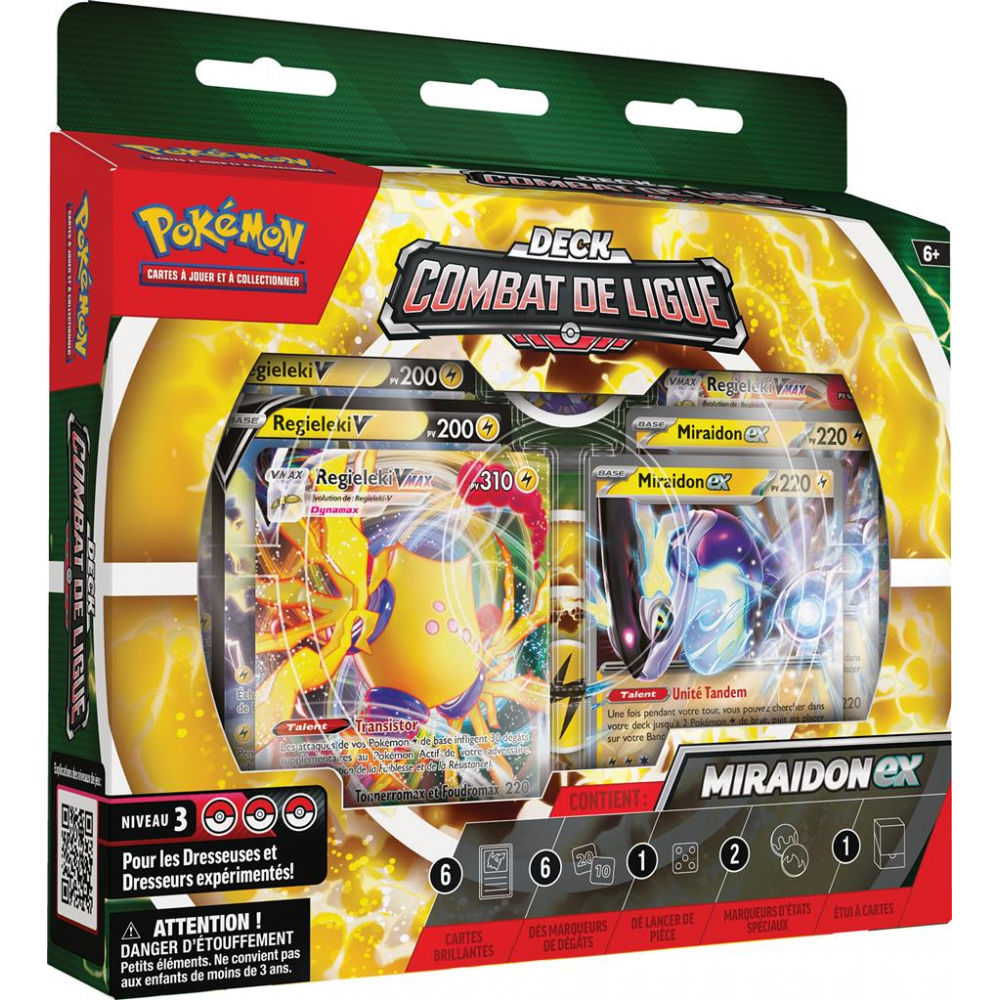 Pokémon Combat de Ligue - Regieleki Vmax & Miraidon V - Cartes à Colle