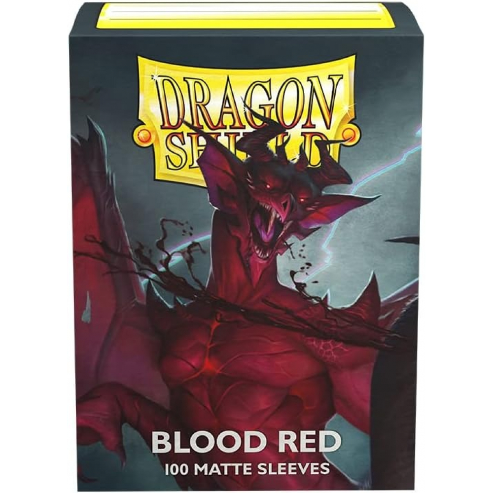 Matte - Blood Red Dragonshield (par 100) - Accessoires pour Cartes