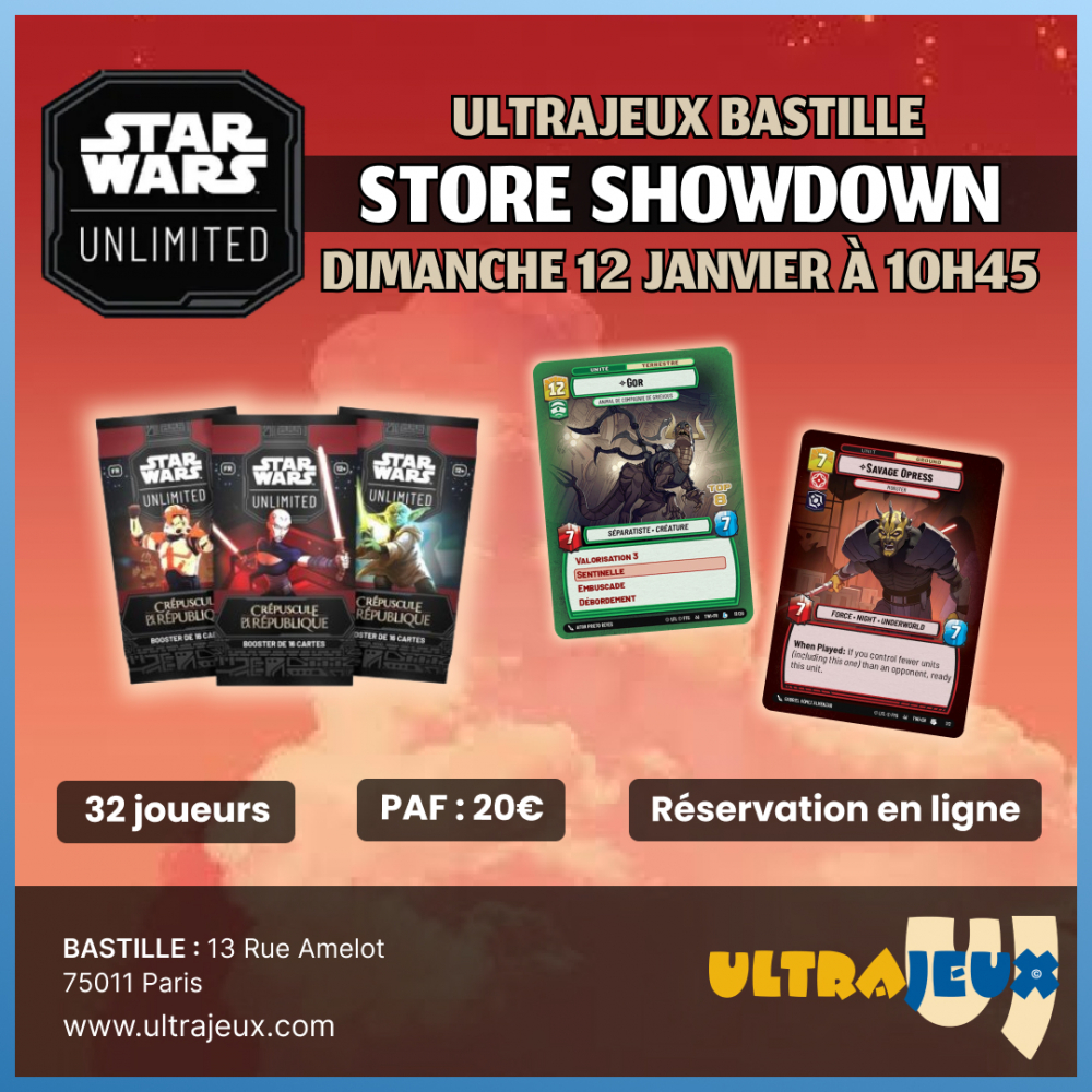 Star Wars Unlimited Tournoi Store Showdown - Star Wars Unlimited - Cré