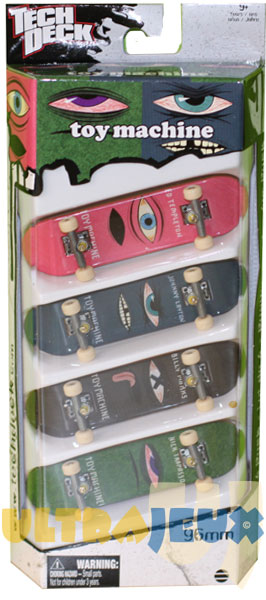 4 Pack - Toy Machine Tech Deck - UltraJeux
