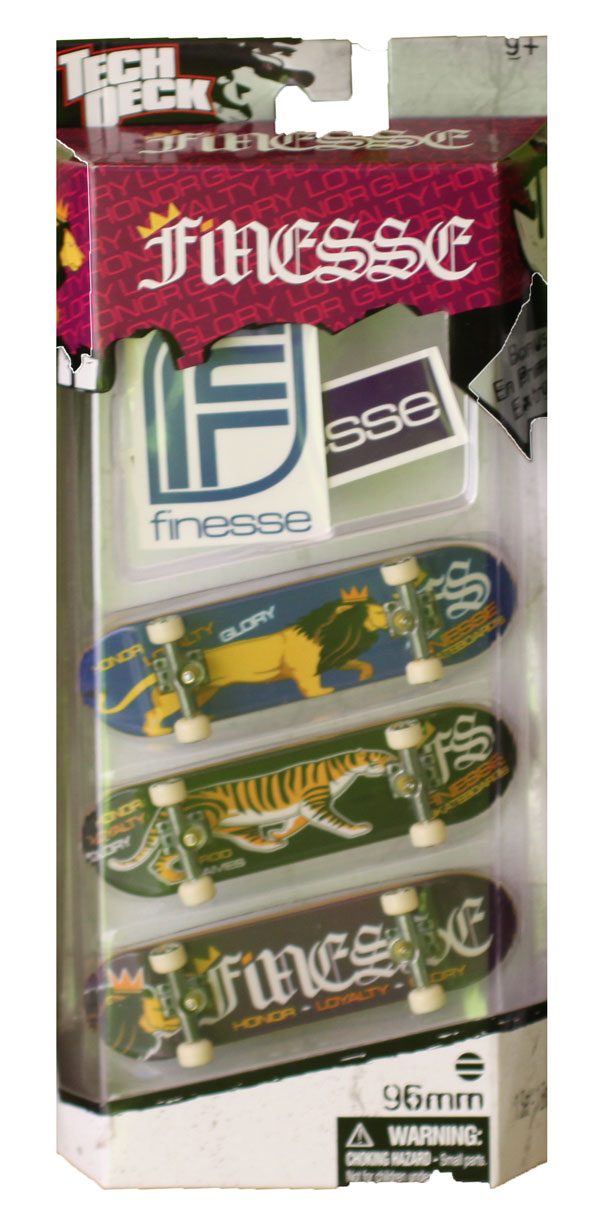 3 Finger Skate + Stickers Finesse Tech Deck - UltraJeux