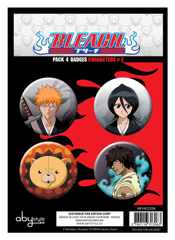 Pack De 4 Badges Characters Bleach - UltraJeux