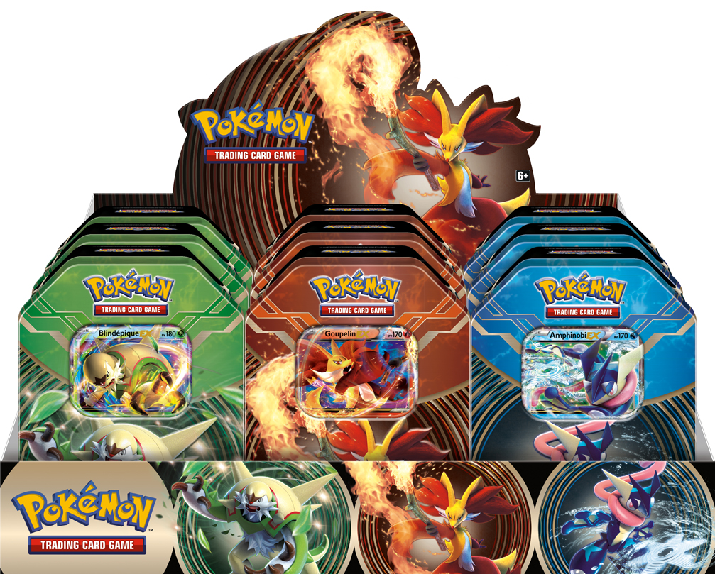 Pokémon 3 Pokébox Noël 2014 - Blindépique Ex, Amphinobi Ex Et Goupelin