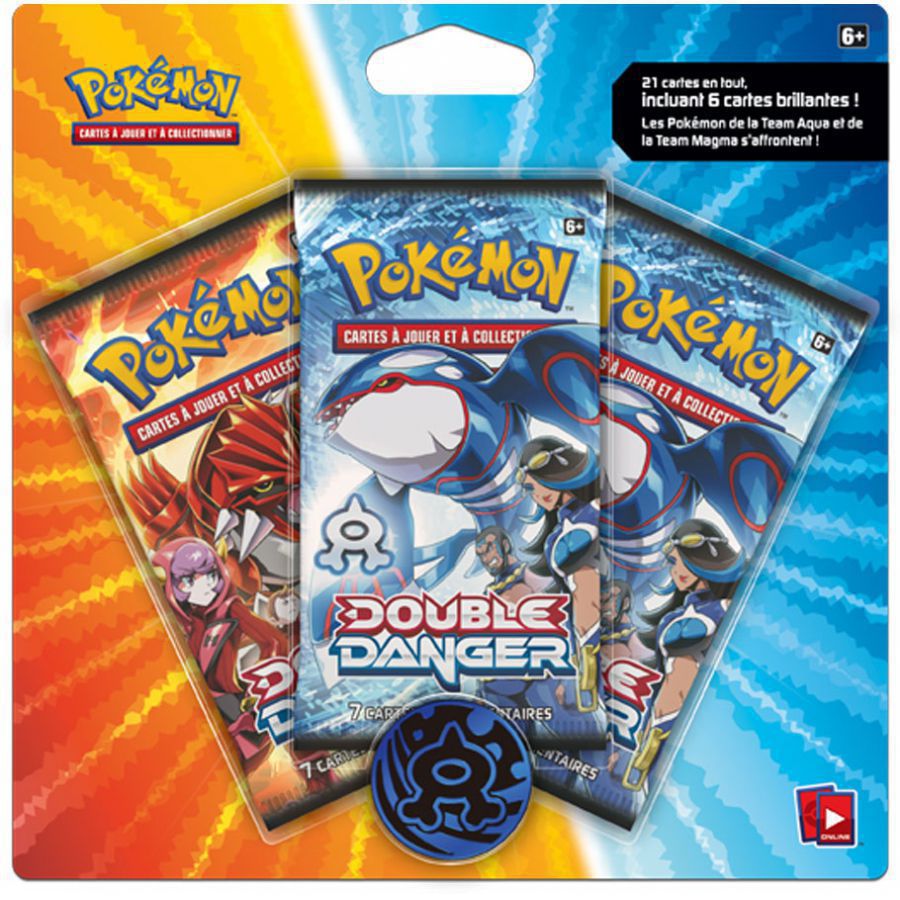 Pokémon Pack 3 Boosters - Double Danger - Team Aqua - Cartes à Collect