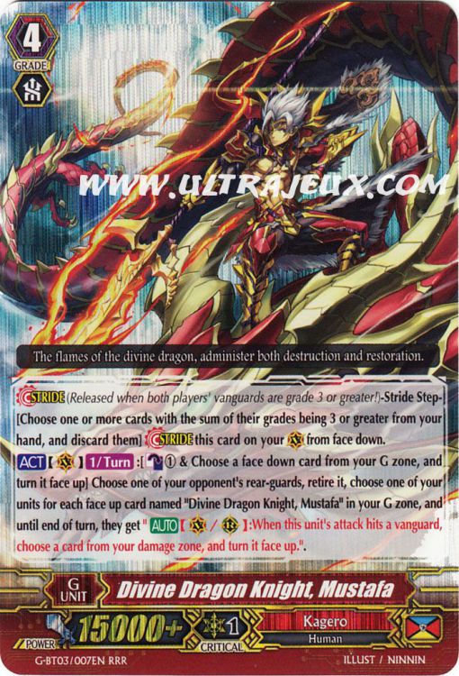 Divine Dragon Knight, Mustafa (G-BT03/007EN/104) - Carte CardFight Van