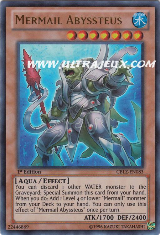 Mermail Abyssteus (CBLZ-EN083) - Carte Yu-Gi-Oh! Cosmo Blazer - Cartes