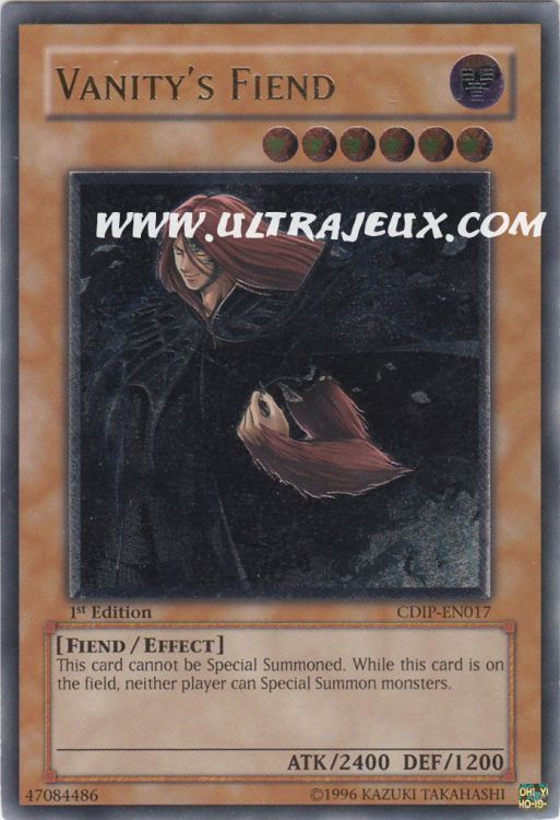 Vanity's Fiend (CDIP-EN017-UL) [Carte Yu-Gi-Oh! Cartes à l'Unité ...