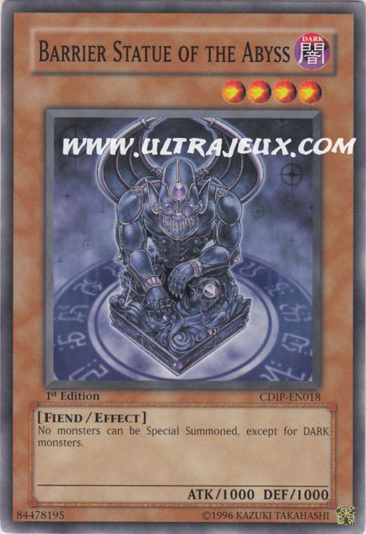 Barrier Statue Of The Abyss (CDIP-EN018) - Carte Yu-Gi-Oh! Cyberdark I