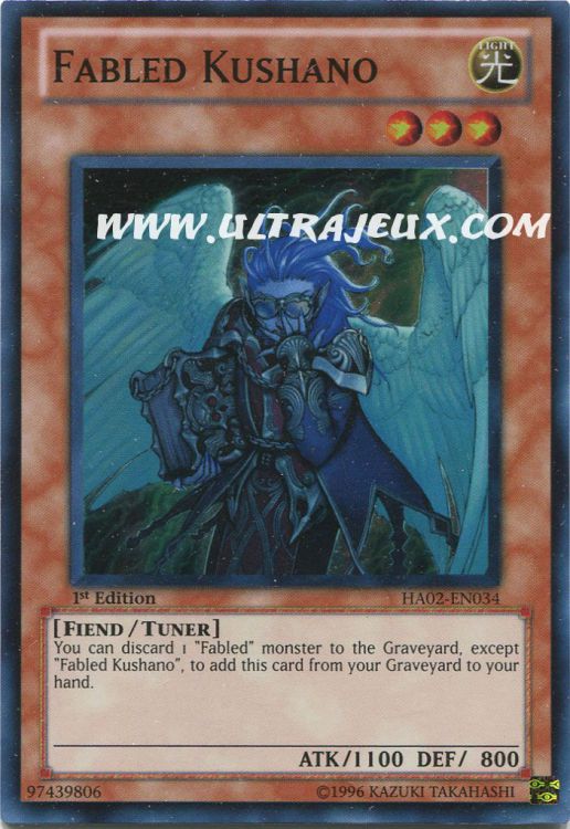 Fabled Kushano (HA02-EN034) - Carte Yu-Gi-Oh! Hidden Arsenal 2 - Carte