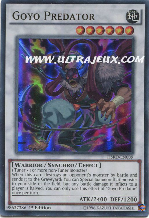 Goyo Predator (HSRD-EN039) - Carte Yu-Gi-Oh! High Speed Riders - Carte