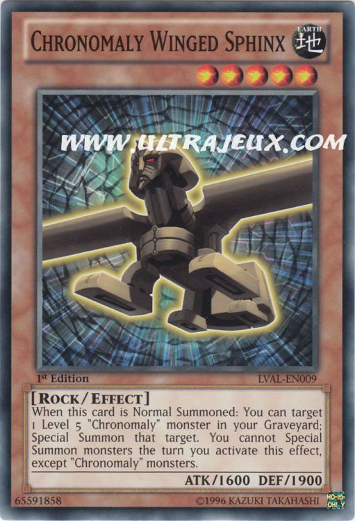 Chronomaly Winged Sphinx (LVAL-EN009) - Carte Yu-Gi-Oh! Legacy of the