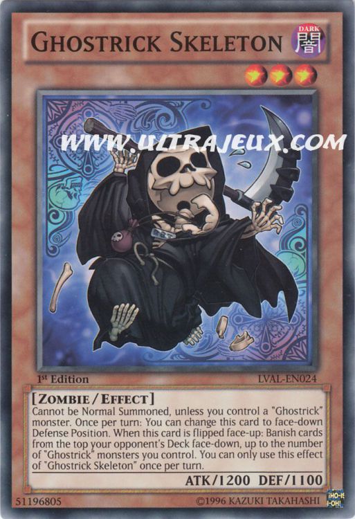 Ghostrick Skeleton (LVAL-EN024) - Carte Yu-Gi-Oh! Legacy of the Valian