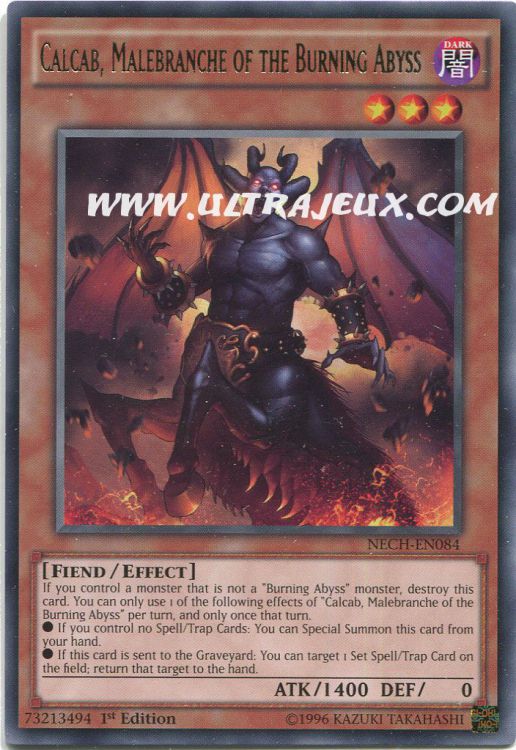 Calcab, Malebranche Of The Burning Abyss (NECH-EN084) - Carte Yu-Gi-Oh