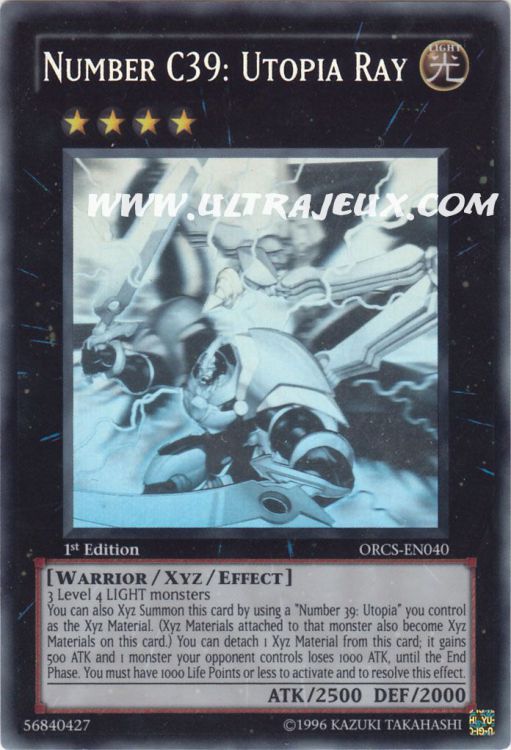 Number C39 : Utopia Ray (ORCS-EN040-G) [Carte Yu-Gi-Oh! Cartes à l ...