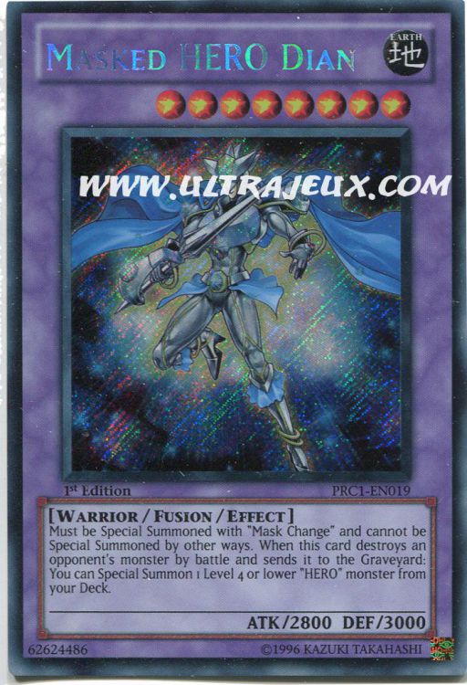 Masked Hero Dian (PRC1-EN019) - Carte Yu-Gi-Oh! 2012 Premium Collectio