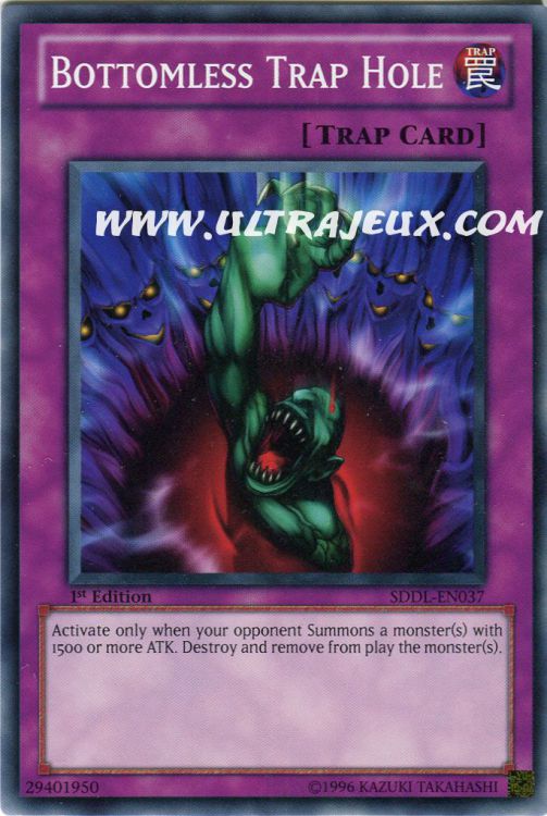 Bottomless Trap Hole (SDDL-EN037) - Carte Yu-Gi-Oh! Dragunity Legion