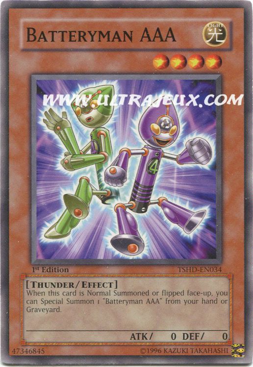 Batteryman Aaa (TSHD-EN034) - Carte Yu-Gi-Oh! The Shining Darkness - C