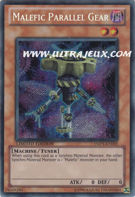 Malefic Parallel Gear (YMP1-EN003) - Carte Yu-Gi-Oh! Yu-Gi-Oh! 3D Bond