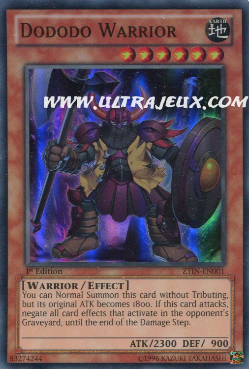 Dododo Warrior (ZTIN-EN001) - Carte Yu-Gi-Oh! 2013 Zexal Collection Ti