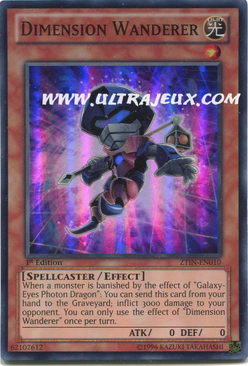 Dimension Wanderer (ZTIN-EN010) - Carte Yu-Gi-Oh! 2013 Zexal Collectio